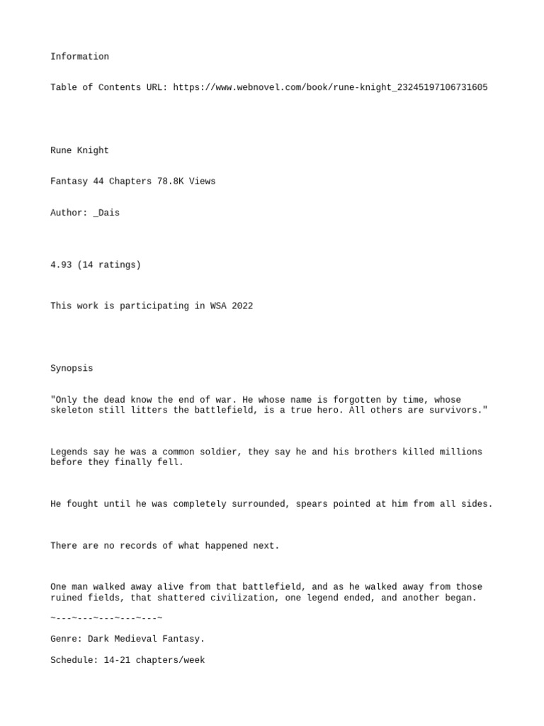 Rune Knight | PDF | Feeling