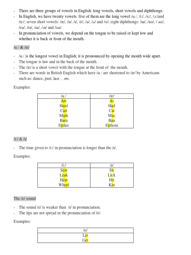 Vowels | PDF | Vowel | Phonology