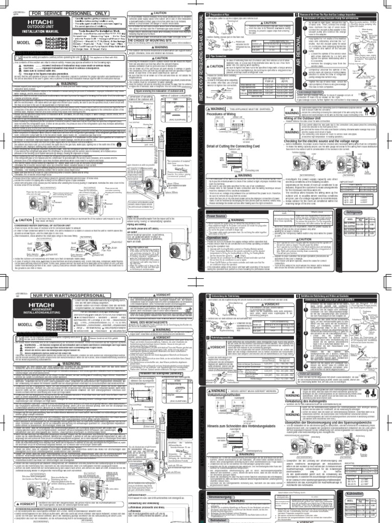 RAK_C-DJ18_25_35_50PHAE_IM(ODU) | PDF | Electrical Wiring | Valve