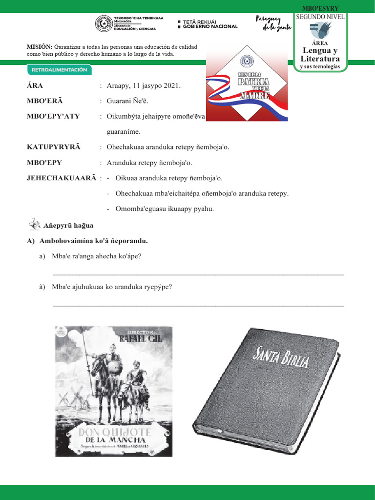 L. y L. Guarani 2° N. Martes 11 de Mayo | PDF