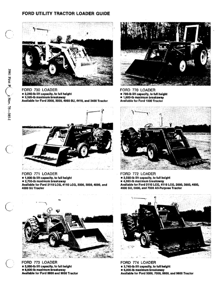 Ford Utility Tractor Loaders | PDF
