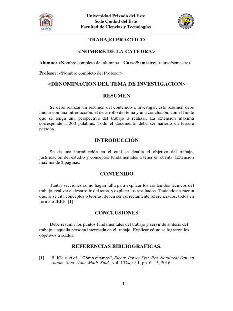 Formato TP | PDF | Comunicación humana