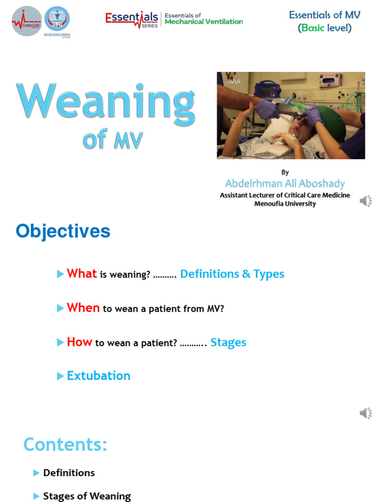 5 Weaning of MV | Download Free PDF | Respiratory System | Respiration