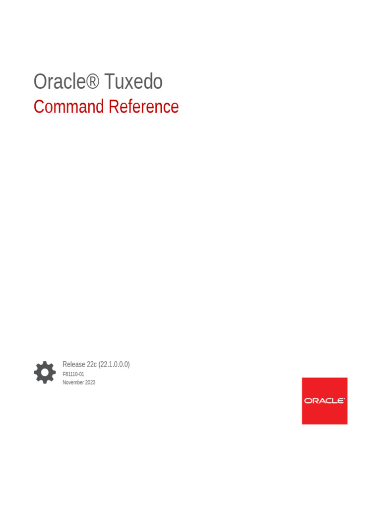 Oracle Tuxedo Command Reference | PDF | Library (Computing) | Parameter (Computer Programming)