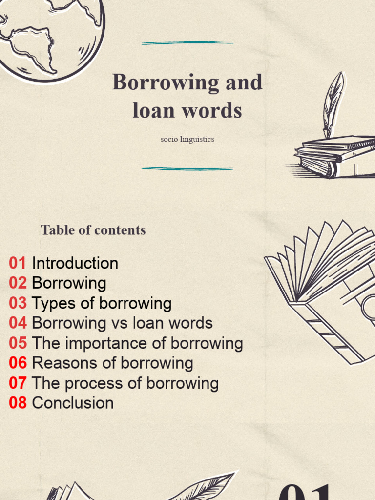 Borrowing and Loan Words 2.0 | PDF | Word | Linguistics