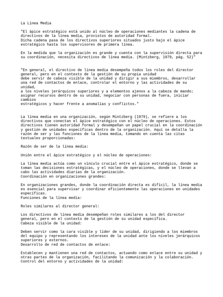 Funciones y Rol de la Línea Media | PDF