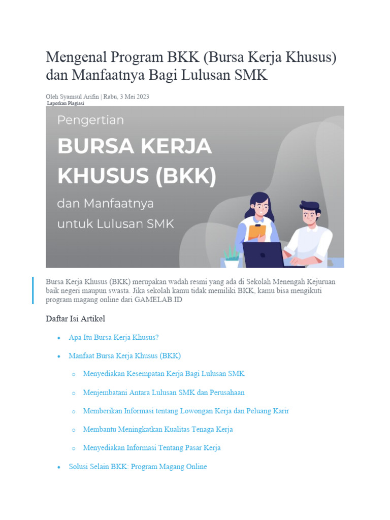 Mengenal Program Bkk Pdf