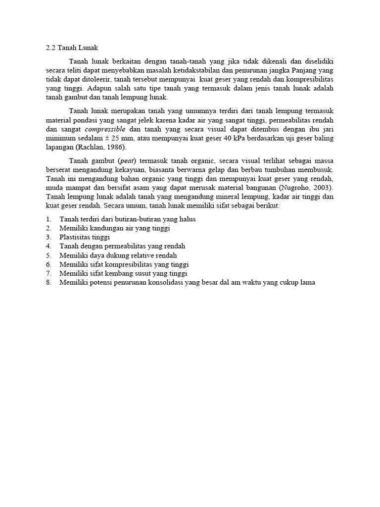 Analisis Tanah Lempung Lunak dan PVD | PDF