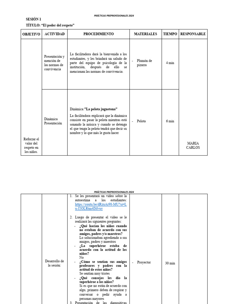 Sesión Del Respeto Pdf
