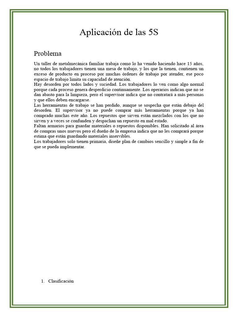 Aplicación de las 5S | PDF | Residuos