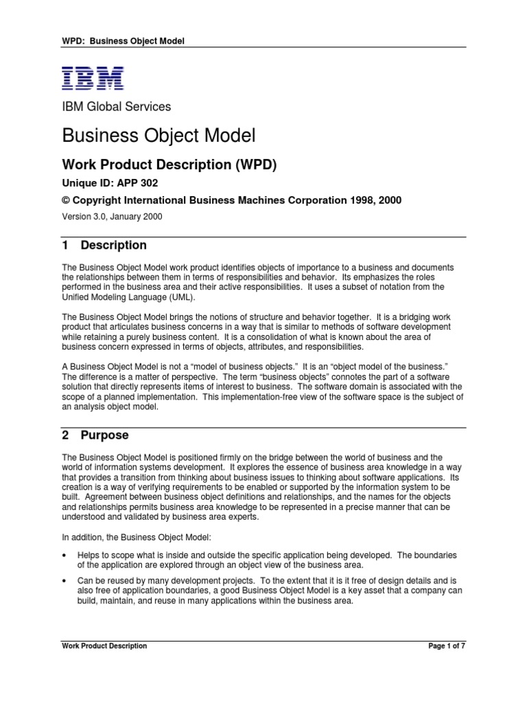 Business Object Model | PDF | Conceptual Model | Object (Computer Science)