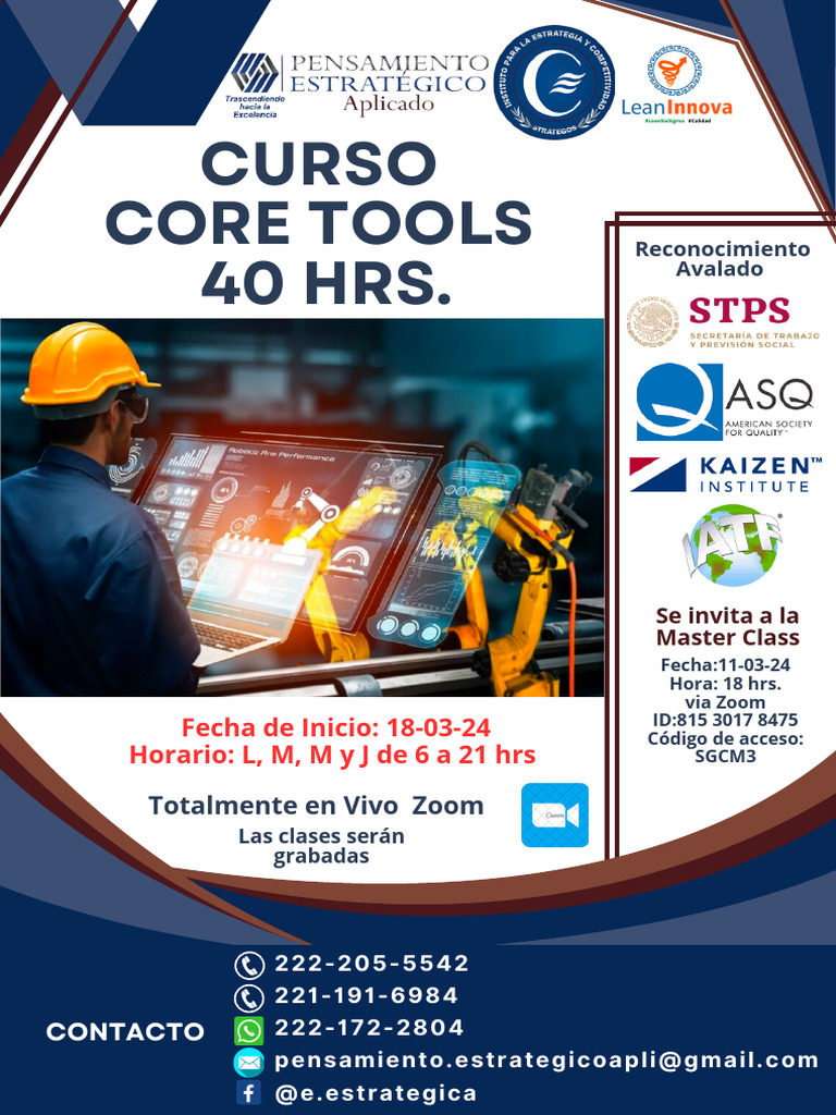 Curso Core Tools-24 | PDF | Lean Manufacturing | Sistema de manejo de ...