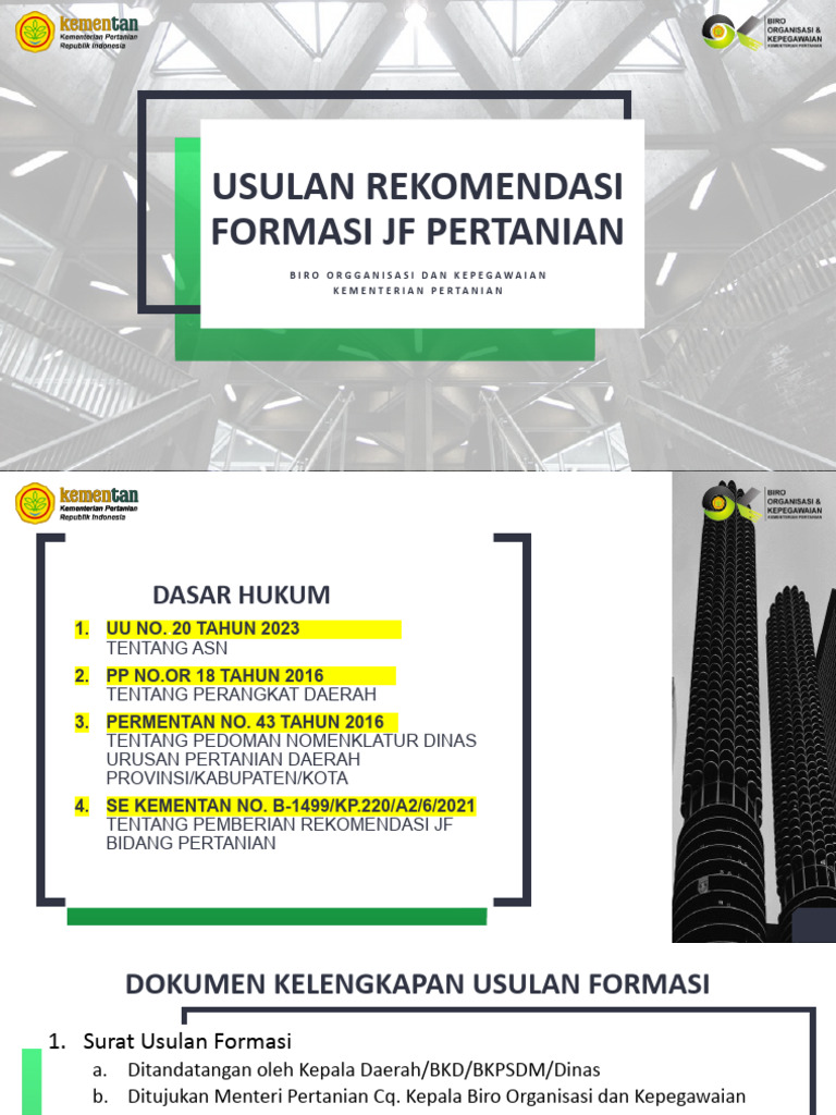 Usulan Formasi JF Pertanian | PDF | Teknologi & Rekayasa