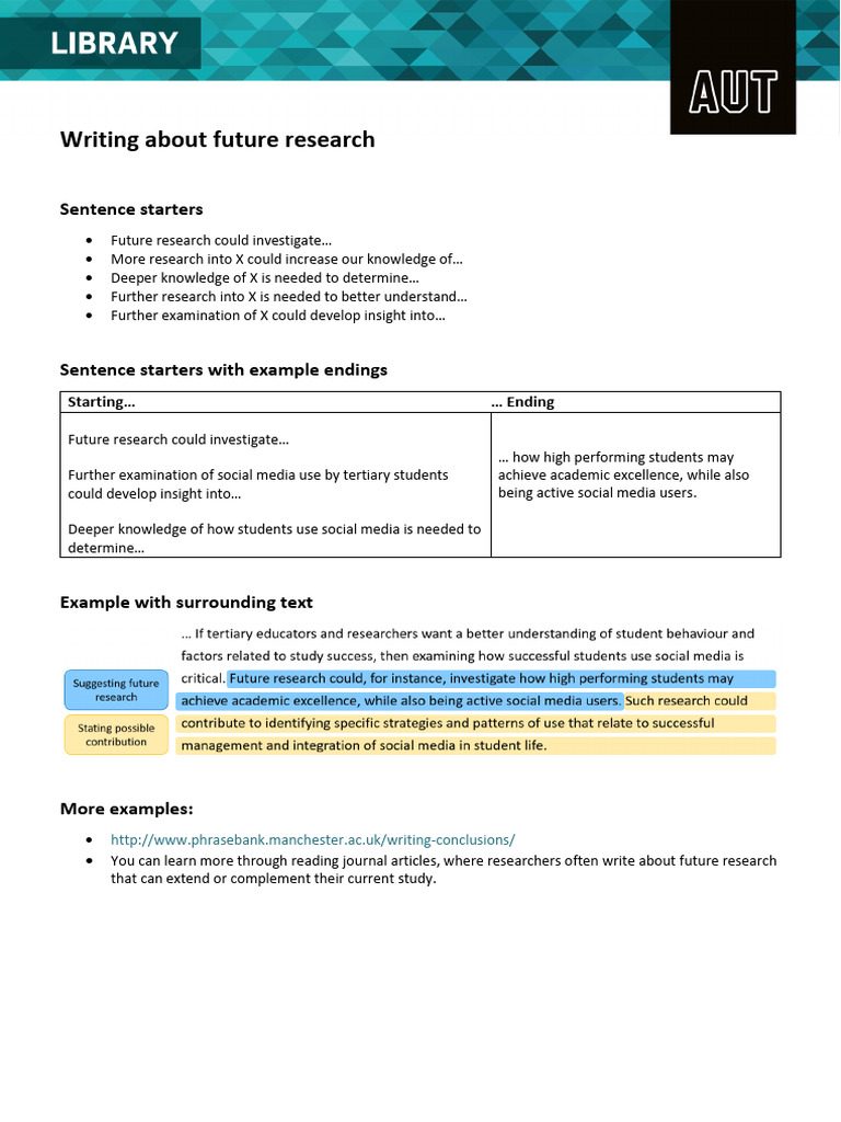Sentence Starters Future Research2 | PDF