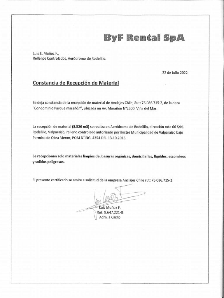 Constancia de Recepción | PDF