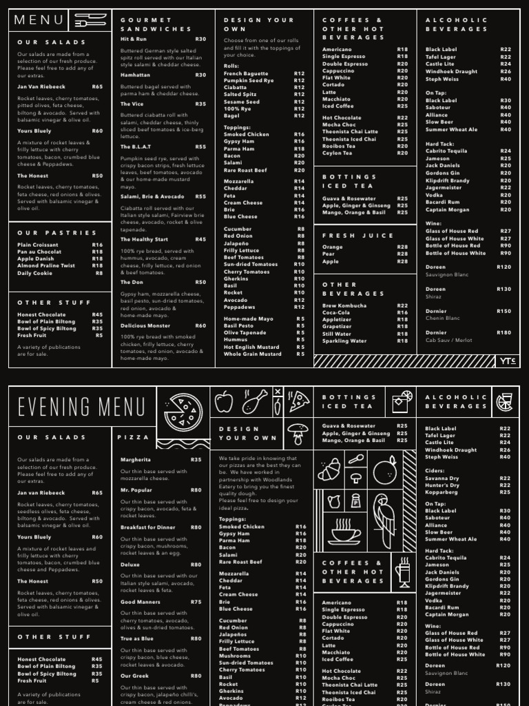 Yours Truly Menus GeorgiaCopyCheck 1 | PDF | Foods