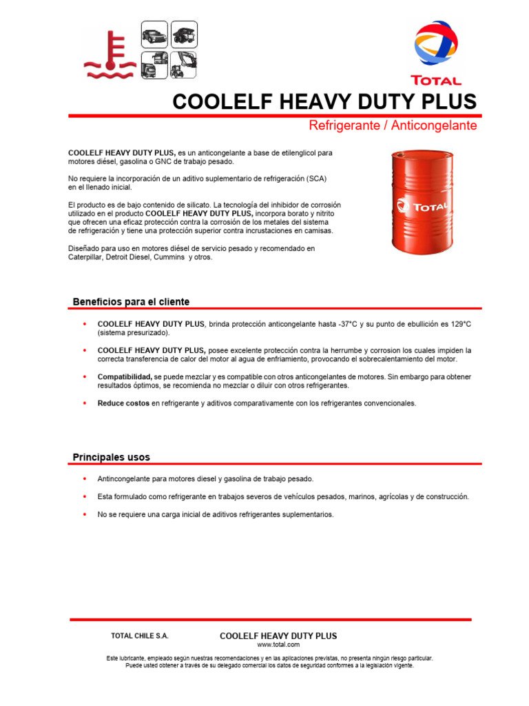 Coolelf Heavy Duty Plus - Esp | PDF | Refrigerante | Sustancias químicas