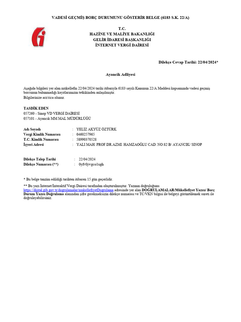 0yfv0jwgco1ugh Borc Durum Yazisi | PDF