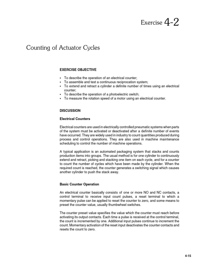 Electrical Counter Operations Guide | PDF | Relay | Switch