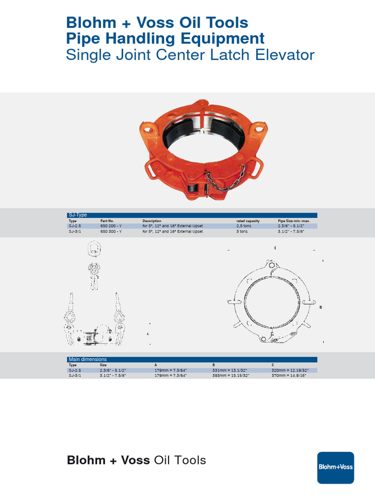 B+V ELEVATOR Single Joint Center Latch VS08 A4 | PDF