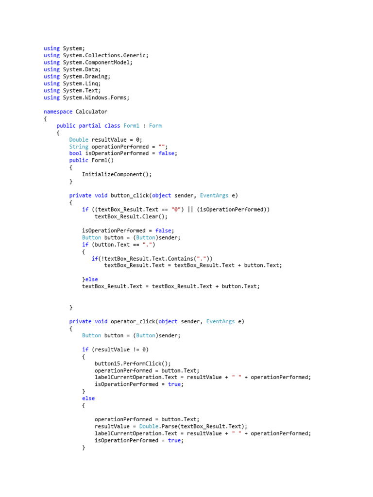 Calculator | Download Free PDF | Object (Computer Science) | Software Development