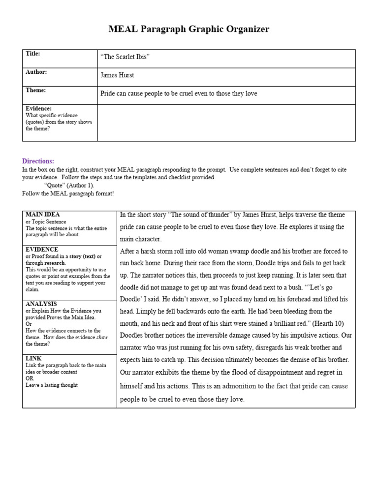 2023 MEAL Paragraph Scarlet Ibis-1 | PDF