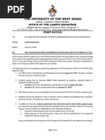 UWI Mona 2025-2026 Miscellaneous Fees | PDF