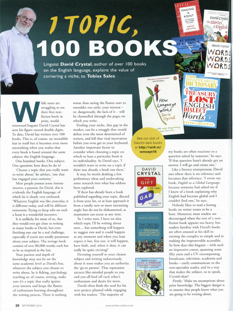 1 Topic - 100 Books - Interview With Tobias Sales | PDF