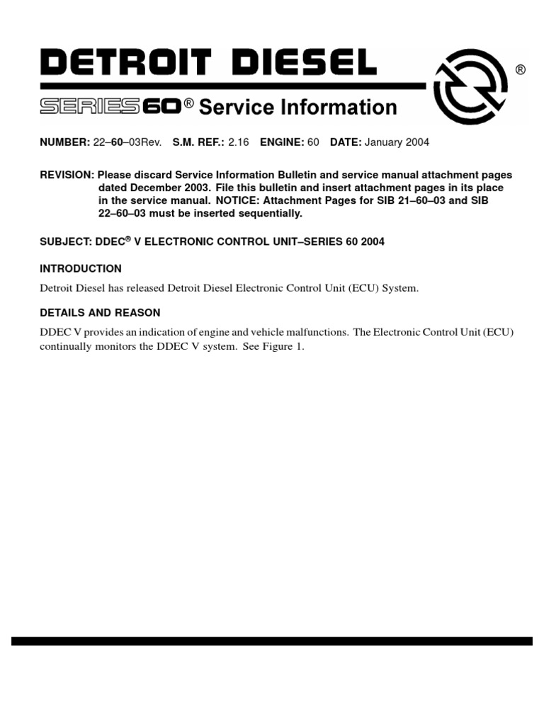 El Ecu Del Detroit Diesel Serie 60 | PDF | Personal Computers | Diesel ...