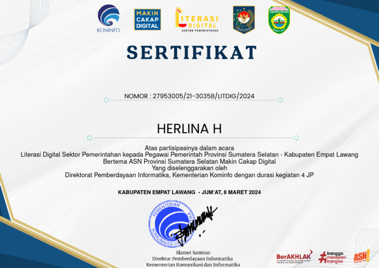 Sertifikat 2024 | PDF