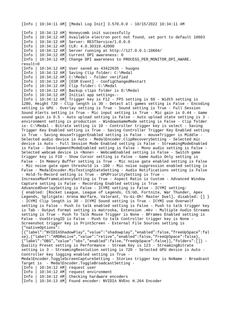 MedalLog20221015 | PDF | Software | Computing