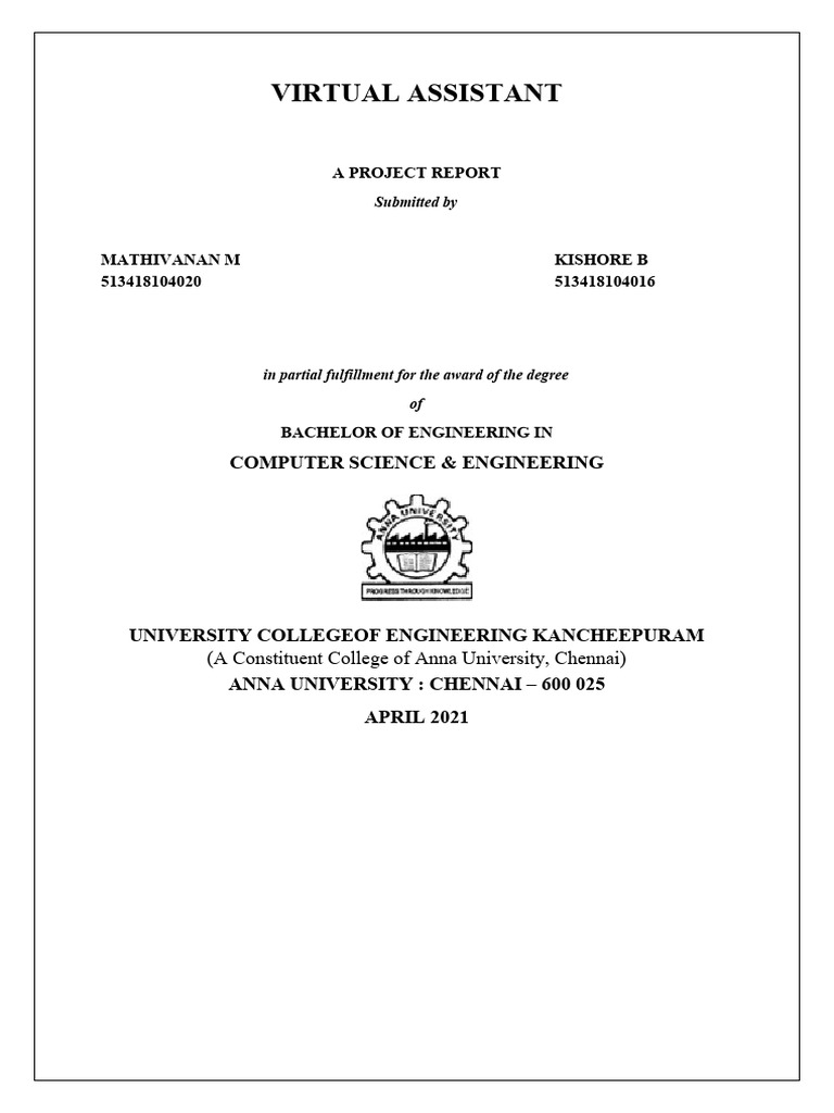 Virtual Assistant Project REPORT | PDF | Software Testing | Unified ...