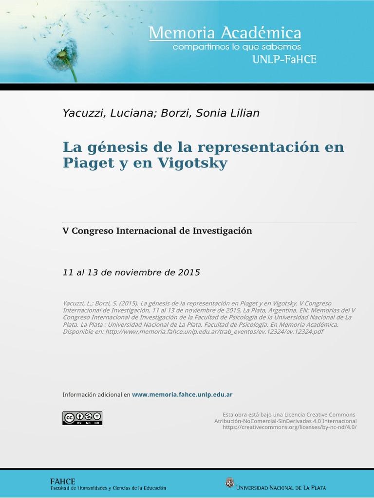 Yacuzzi, L y Borzi, S (2015) | PDF | Pensamiento | Mente