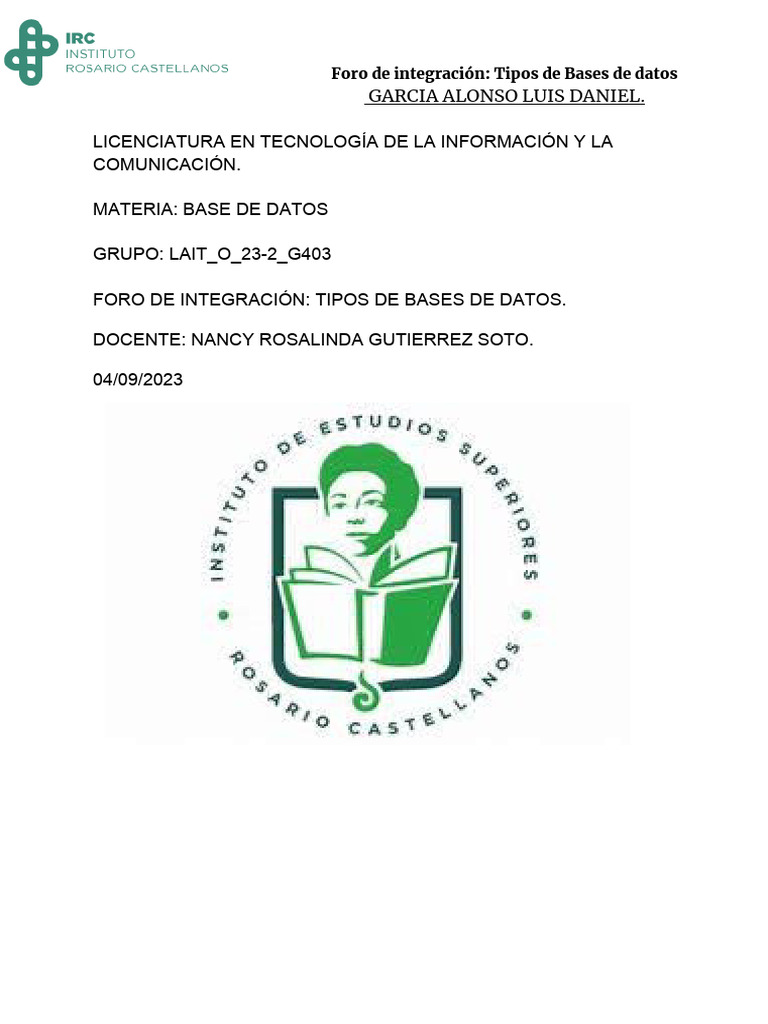 GarciaAlonsoLuisDaniel - Actividad1 - Tipos de Bases de Datos ...
