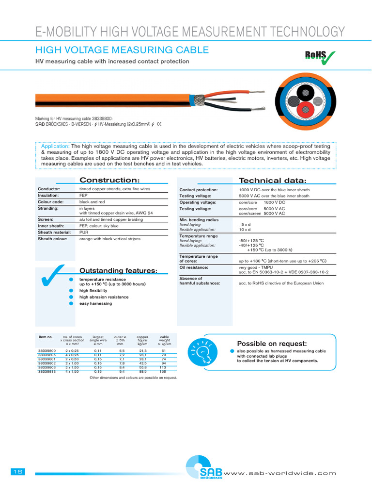 High_voltage_measuring_cable | PDF | Electrical Resistance And ...