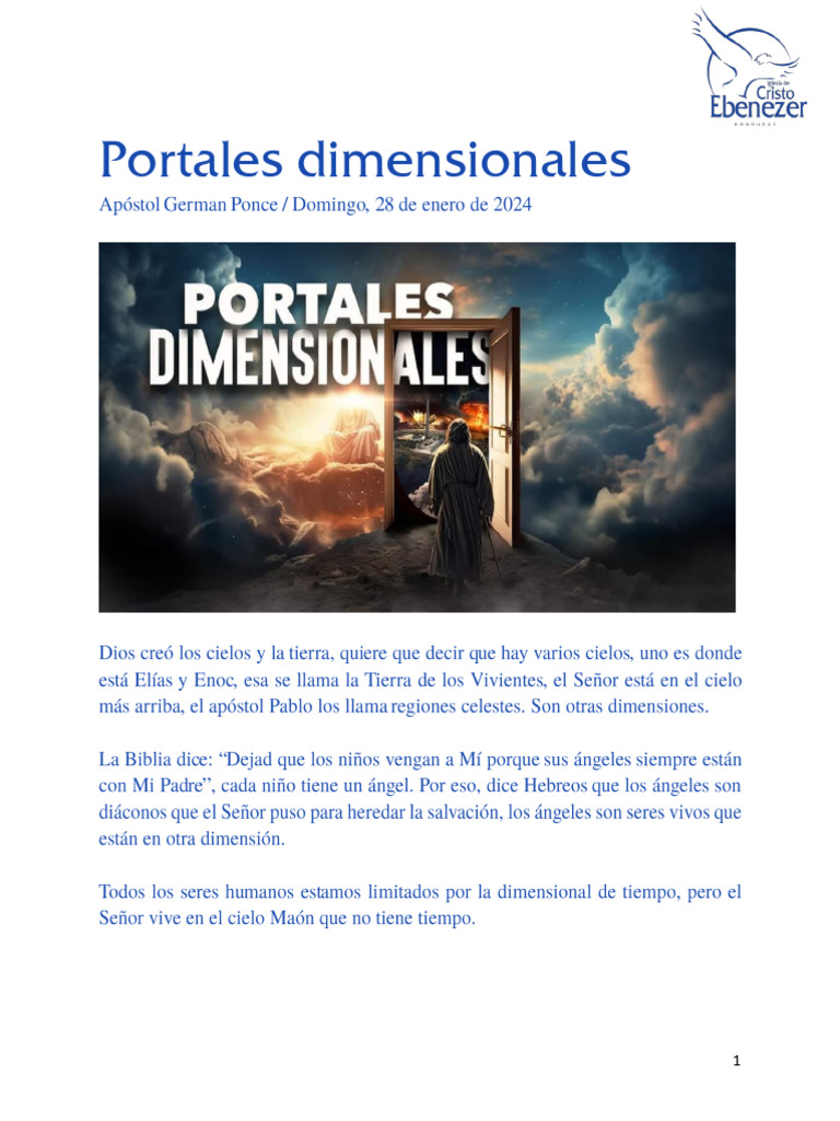 Portales Dimensionales en la Biblia | PDF