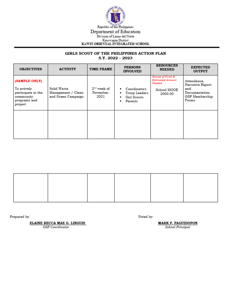 Action Plan Template | PDF