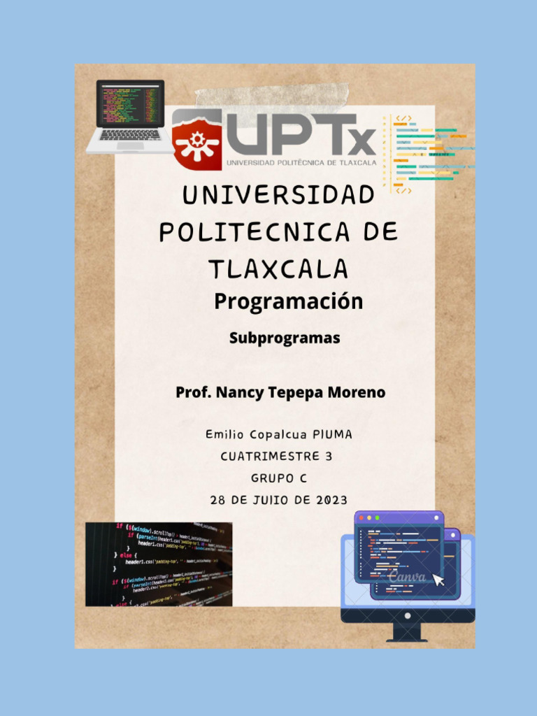Subprogramas 1 | PDF | Multiplicación | Sustracción