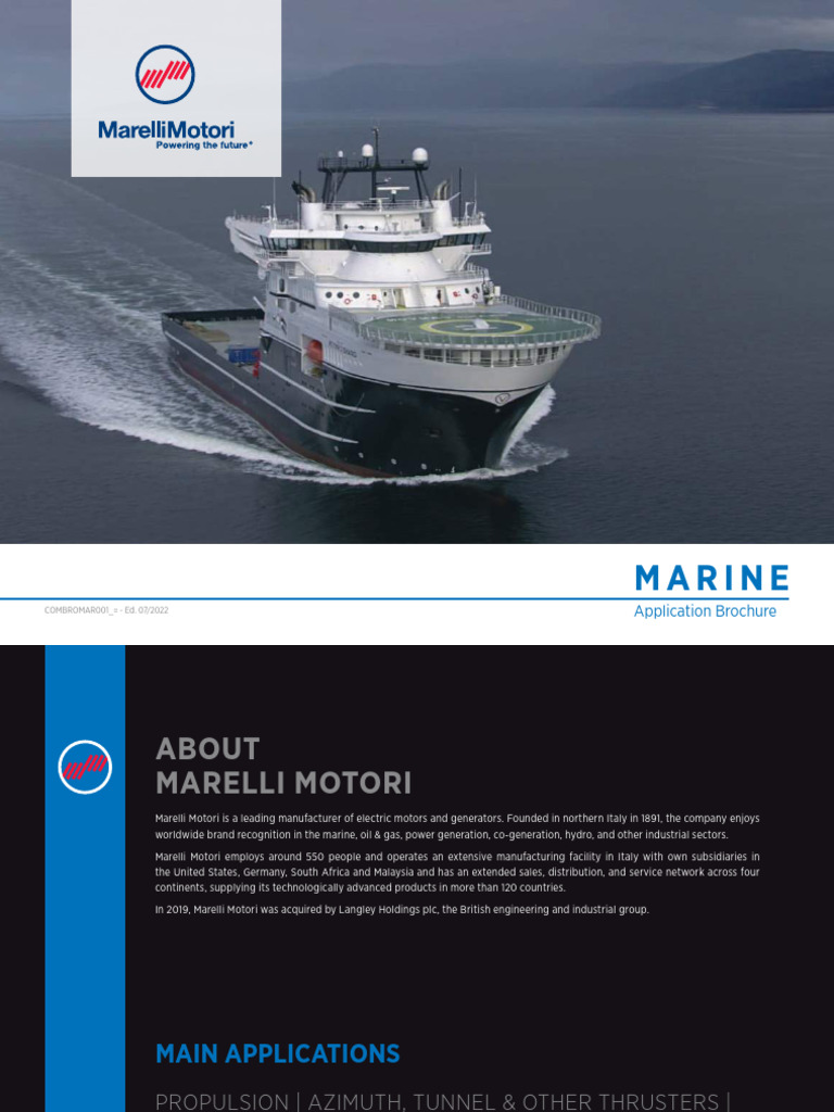 Marelli Motori Marine Applications Compressed | PDF | Electric Motor ...