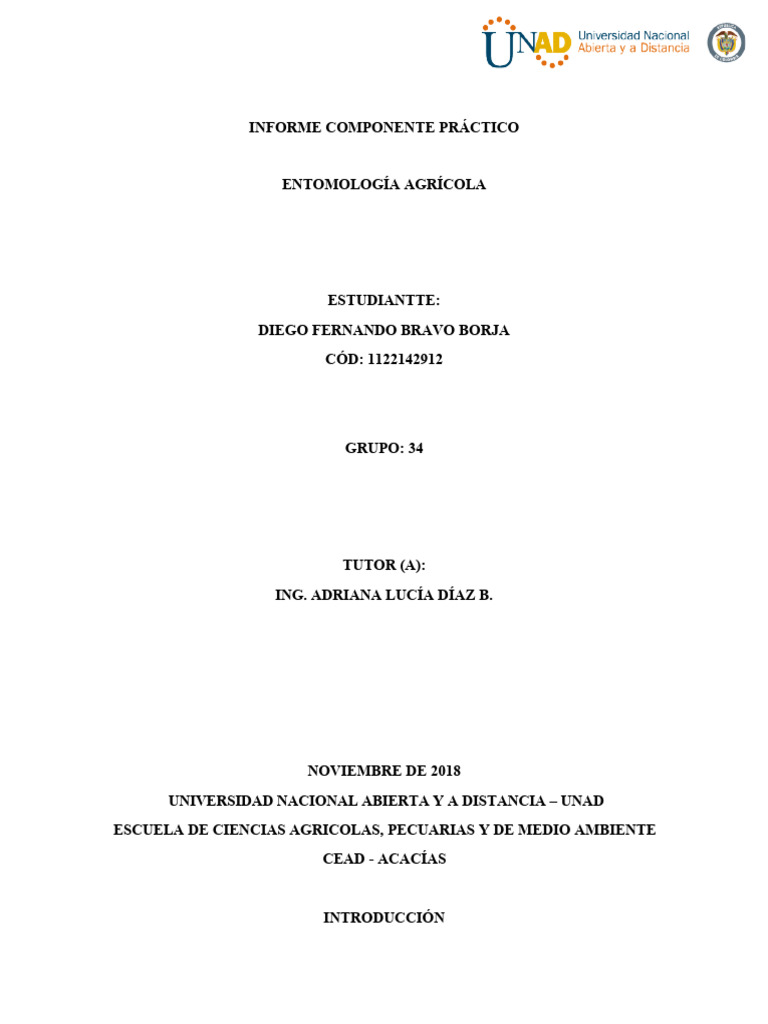 INFORME_COMPONENTE_PR__CTICO_ENTOMOLOG__A_AGR__COLA.docx | PDF | Lepidópteros | Insectos