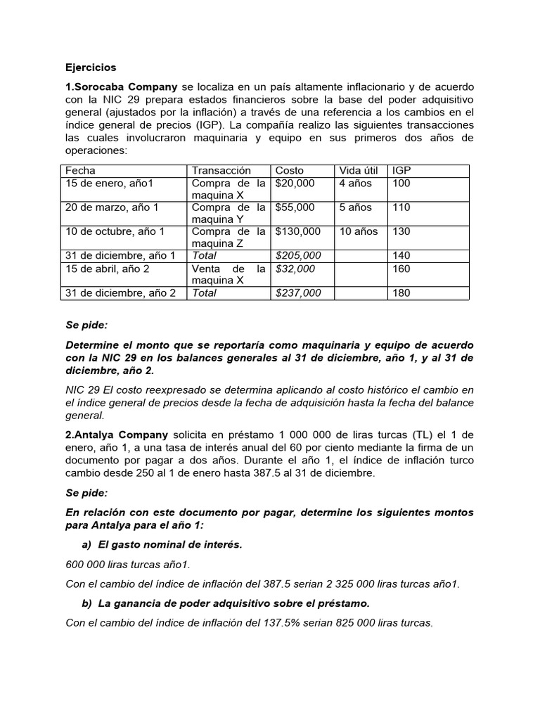 Ejercicios Capitulo 8 | PDF | normas internacionales de INFORMACION FINANCIERA | Contabilidad