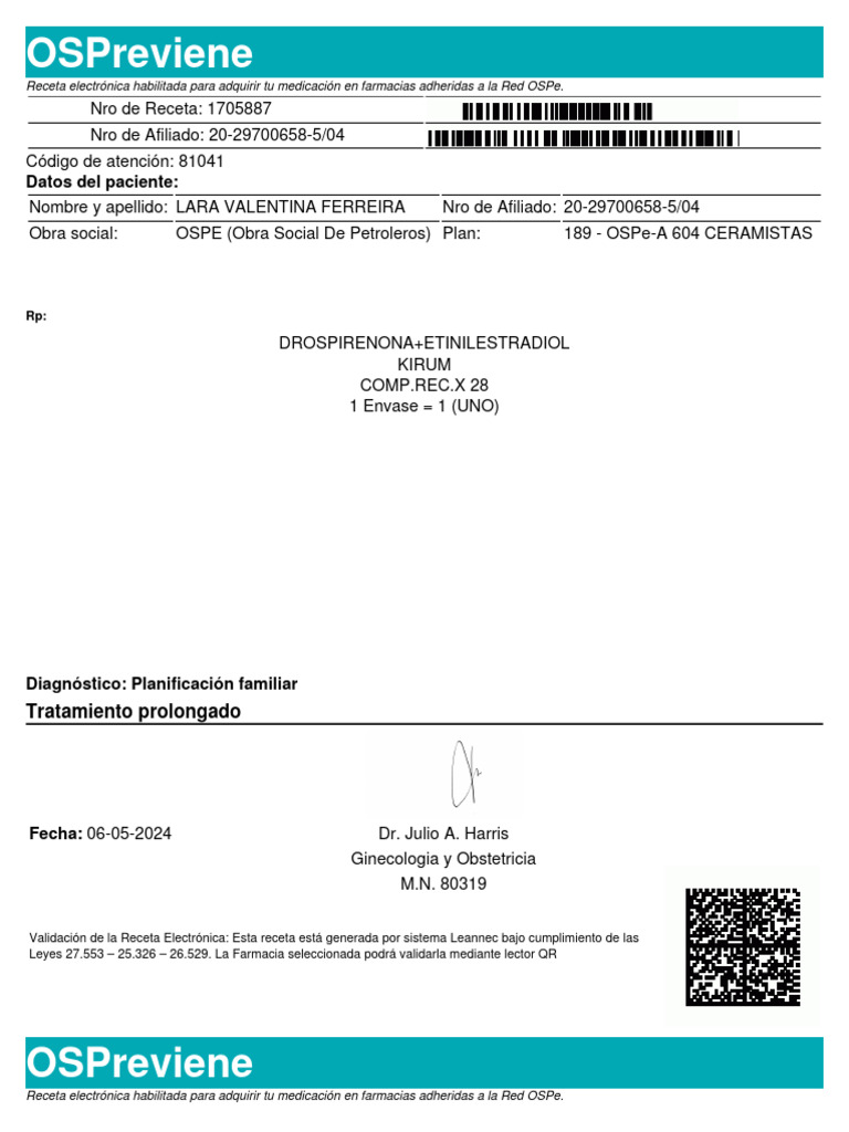 Receta | PDF | Servicios públicos | Salud pública