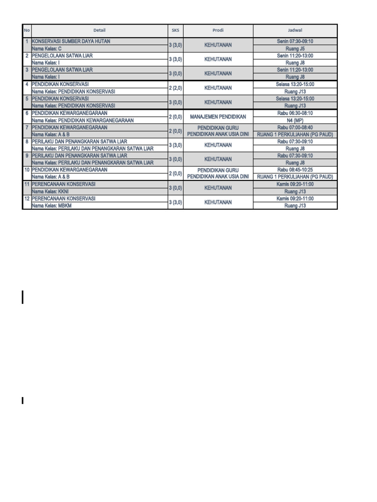 Jadwal Genap 2023-2024 | PDF