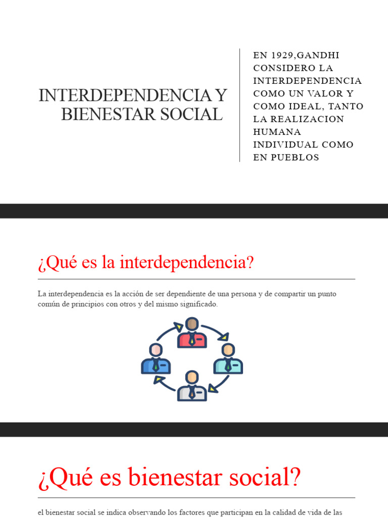 Interdependencia y Bienestar Social | PDF | Teoría de sistemas | Bienestar