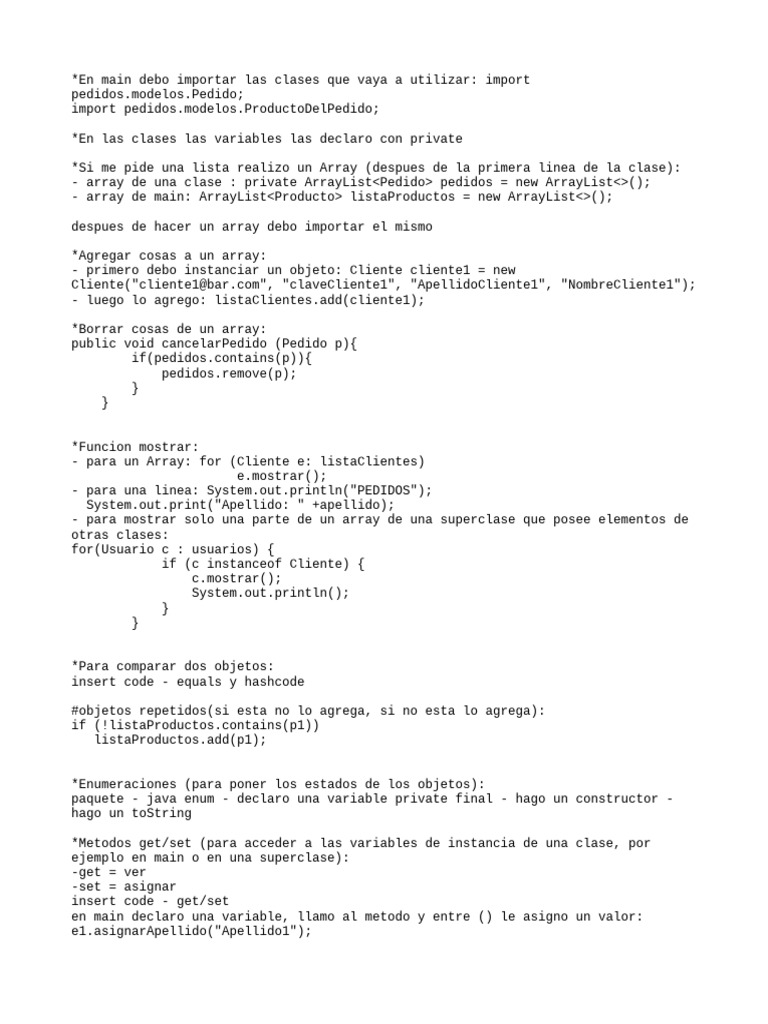 Resumen Java | PDF | Programación de computadoras | Ingeniería de software