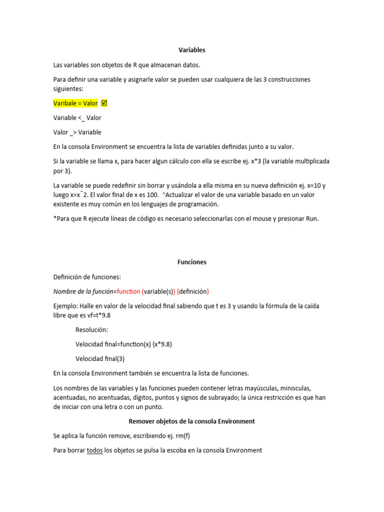 Curso de R | Descargar gratis PDF | División (Matemáticas) | Multiplicación