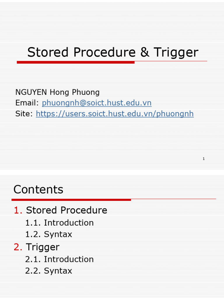 9-StoredProcedurenTrigger | PDF | Parameter (Computer Programming) | Sql