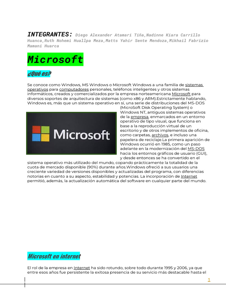 Microsoft | PDF | Microsoft | Microsoft Windows