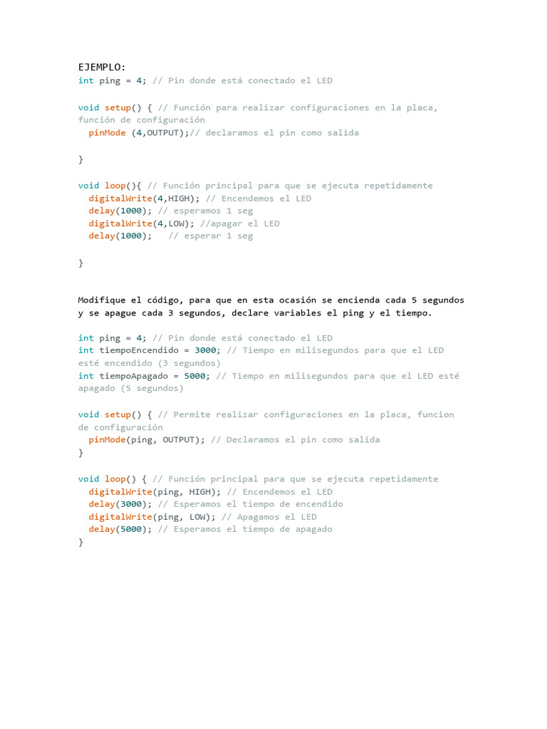 Preguntas Guía Arduino | PDF | Encendiendo