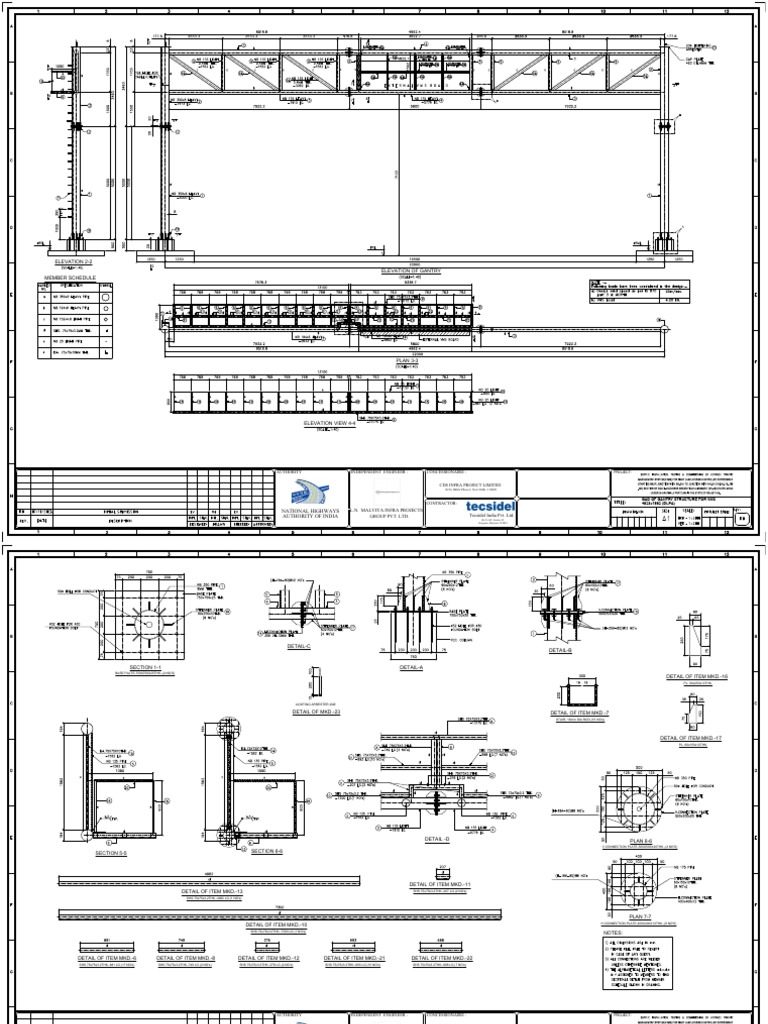 VMS GANTRY FOR 22m | PDF | Road | Road Infrastructure